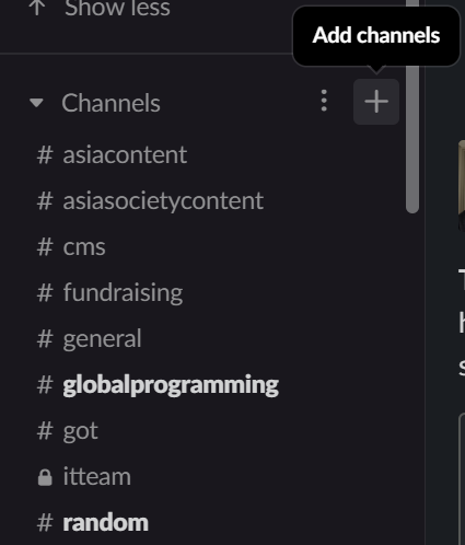How to Create/Add Channels? – Asia Society